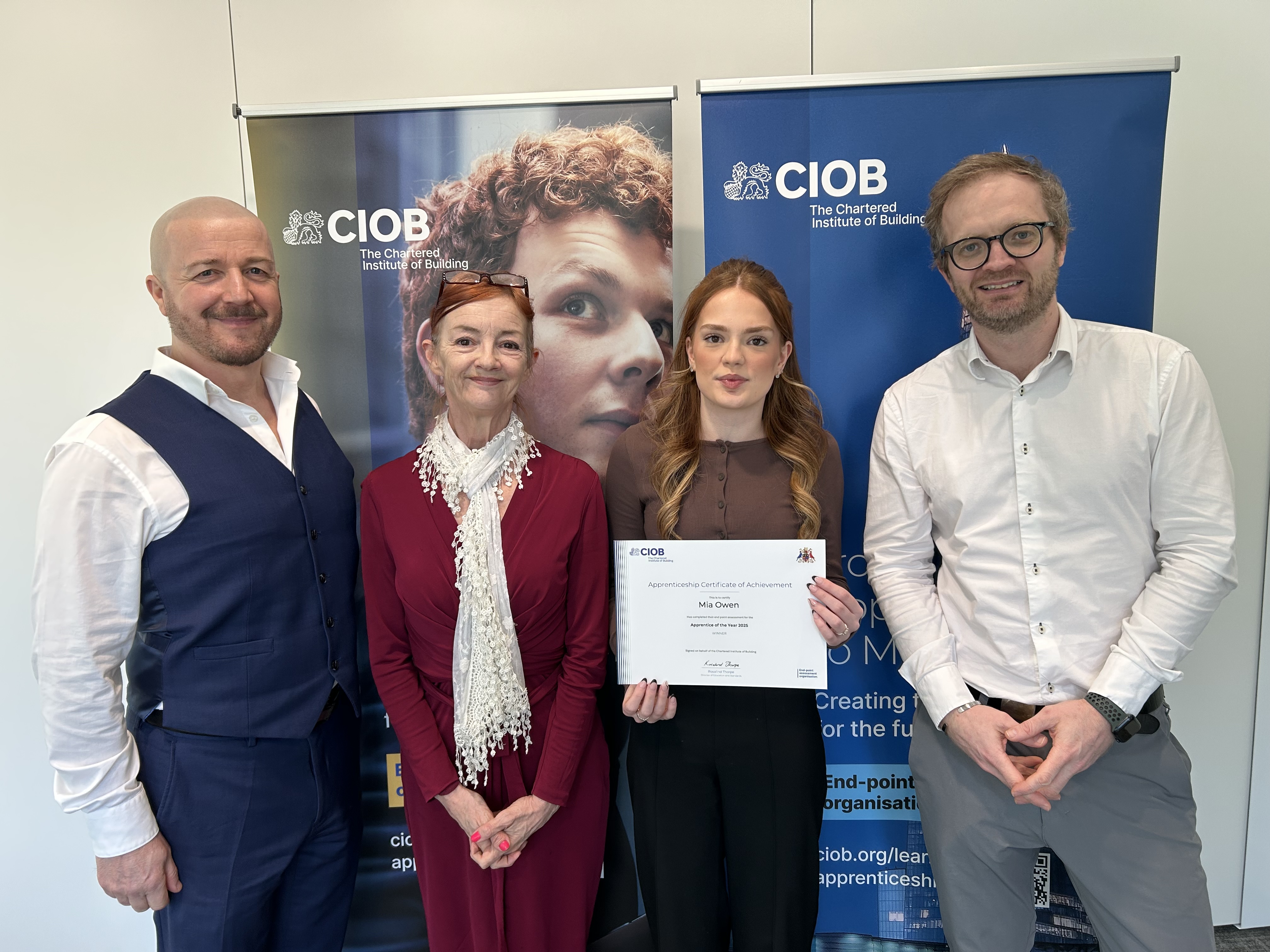 CIOB names Mia Owen from Lincoln as Apprentice of the Year | CIOB